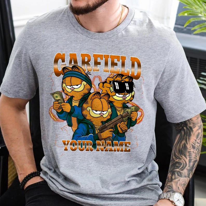 Custom Garfield T-shirt Fun and Unique Design for Fans Personalized ...