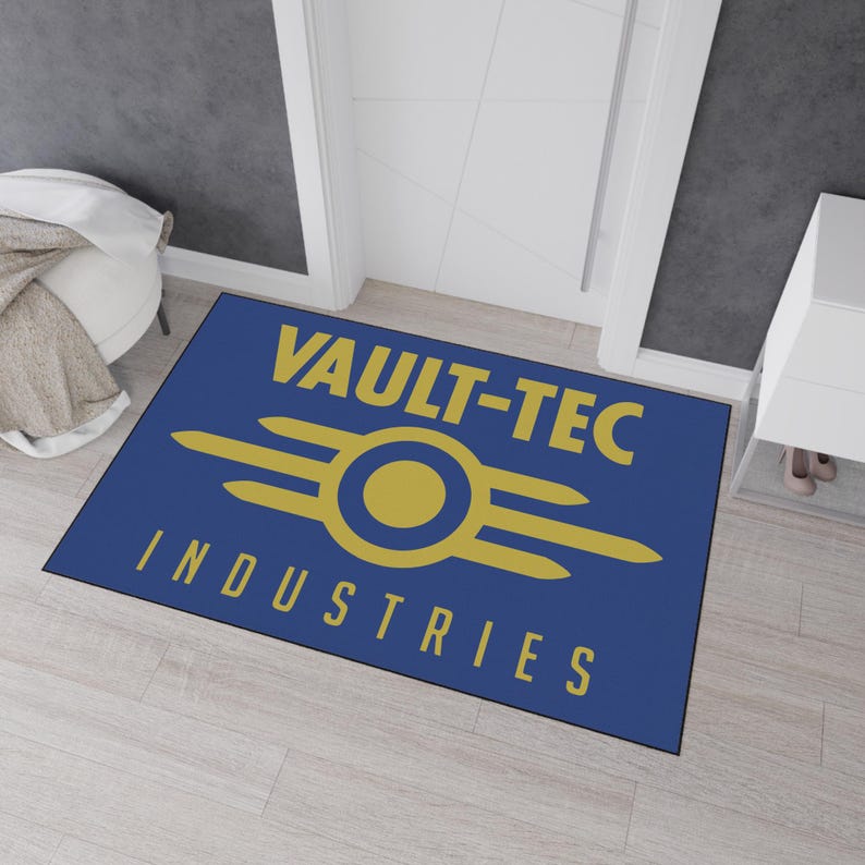 Vault-tec Industries Floor Mat | Retro Vault Logo Doormat - Etsy