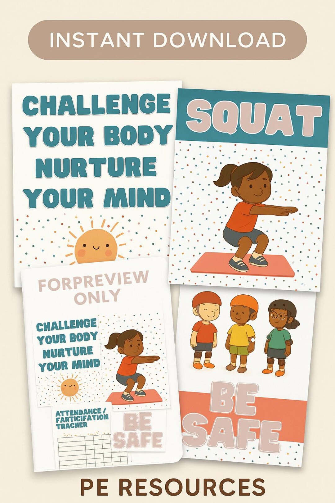 Editable PE Movement Stations + Rules Posters + Teacher Tools ...