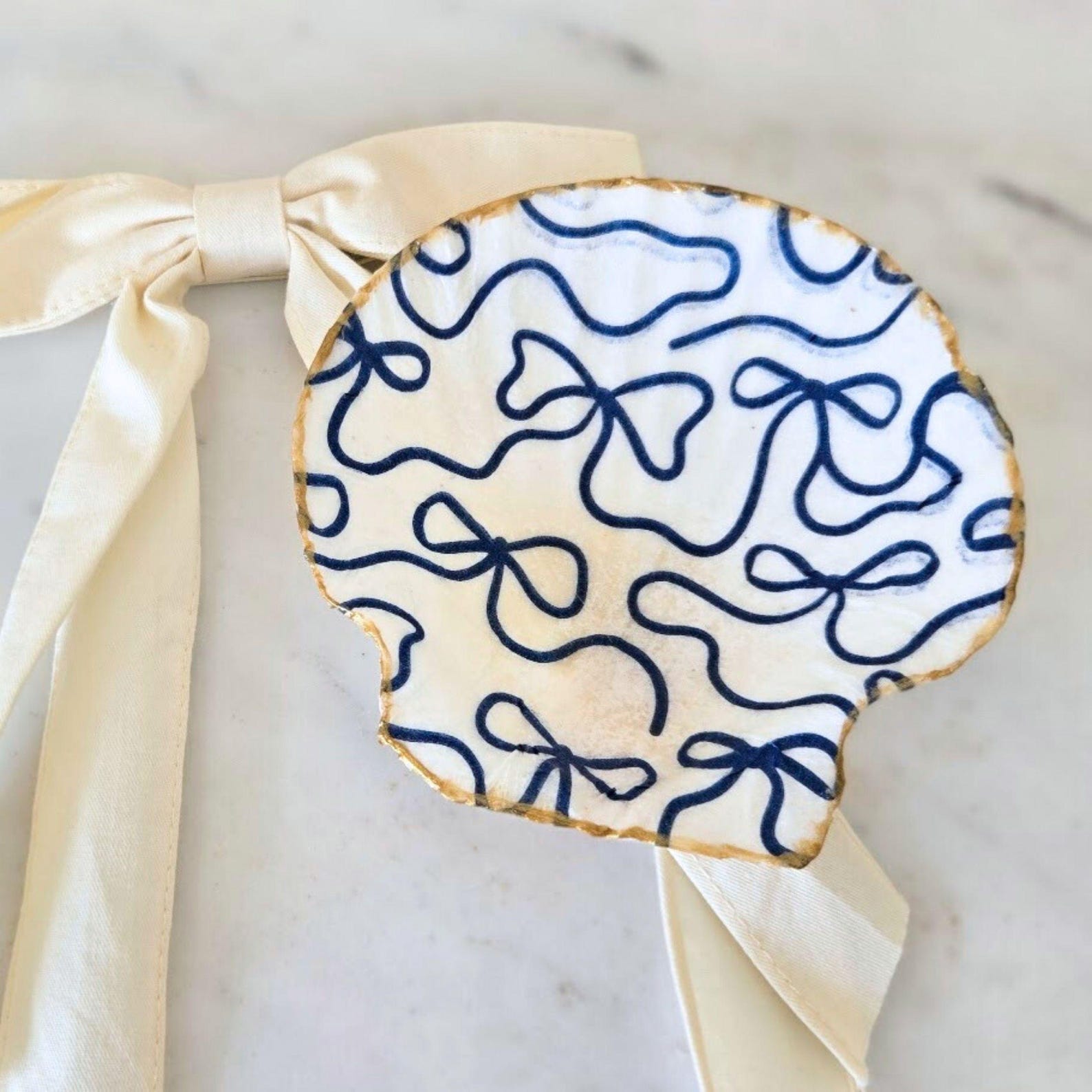 Shell Ring Dish, Cute Preppy Peach Palm Print Summer Scallop Seashell ...