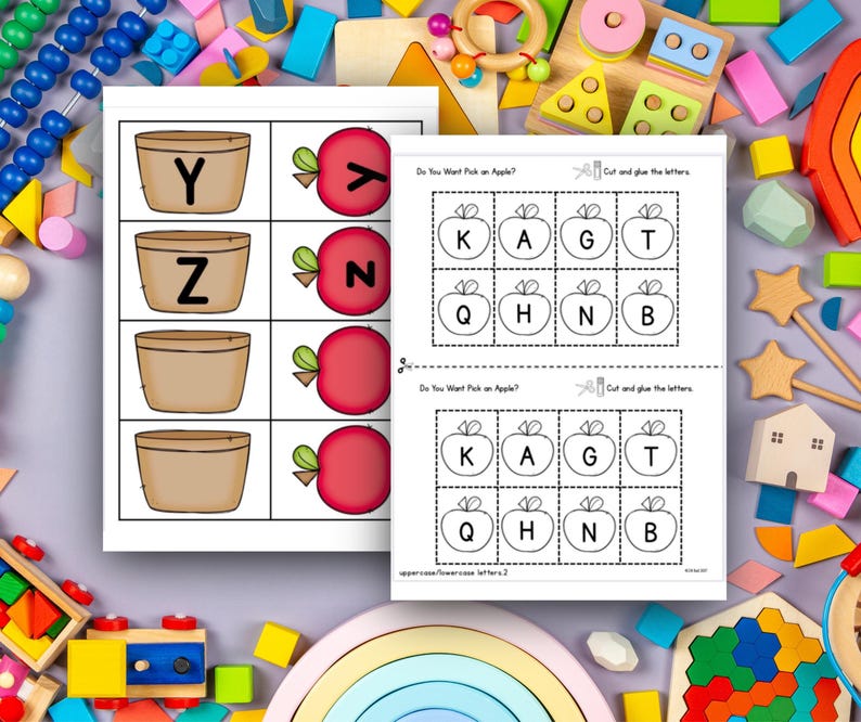 Alphabet Match up Printable Alphabets for Kids, Toddlers, Preschoolers ...