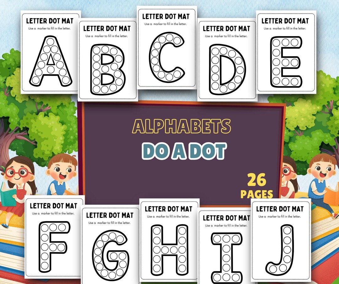 Alphabet Do a Dot Printable Activity Book PDF Digital Download Kids ...
