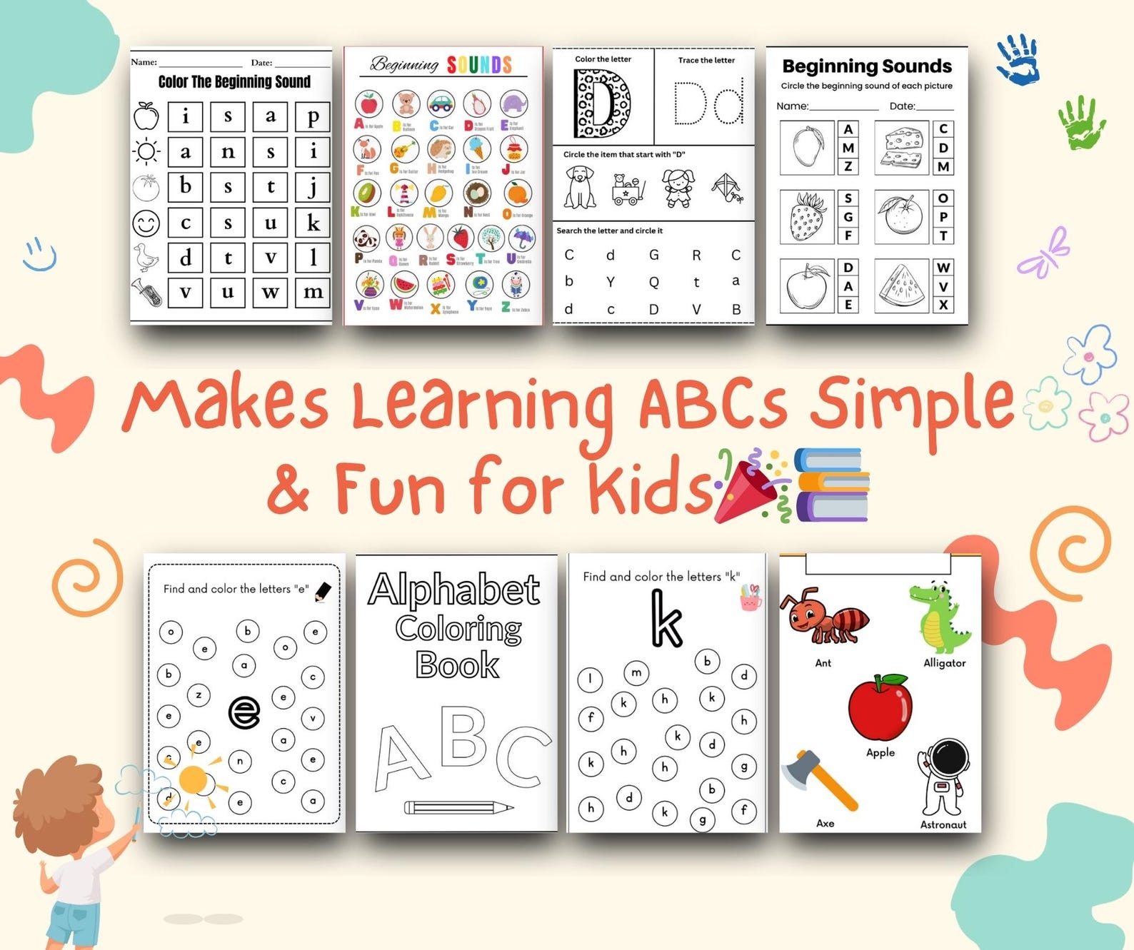 Tracing Patterns Worksheet Printable Activity Pack Digital Download for ...
