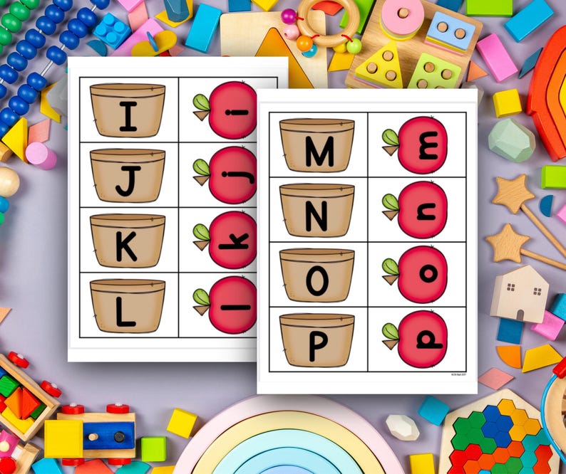 Alphabet Match up Printable Alphabets for Kids, Toddlers, Preschoolers ...