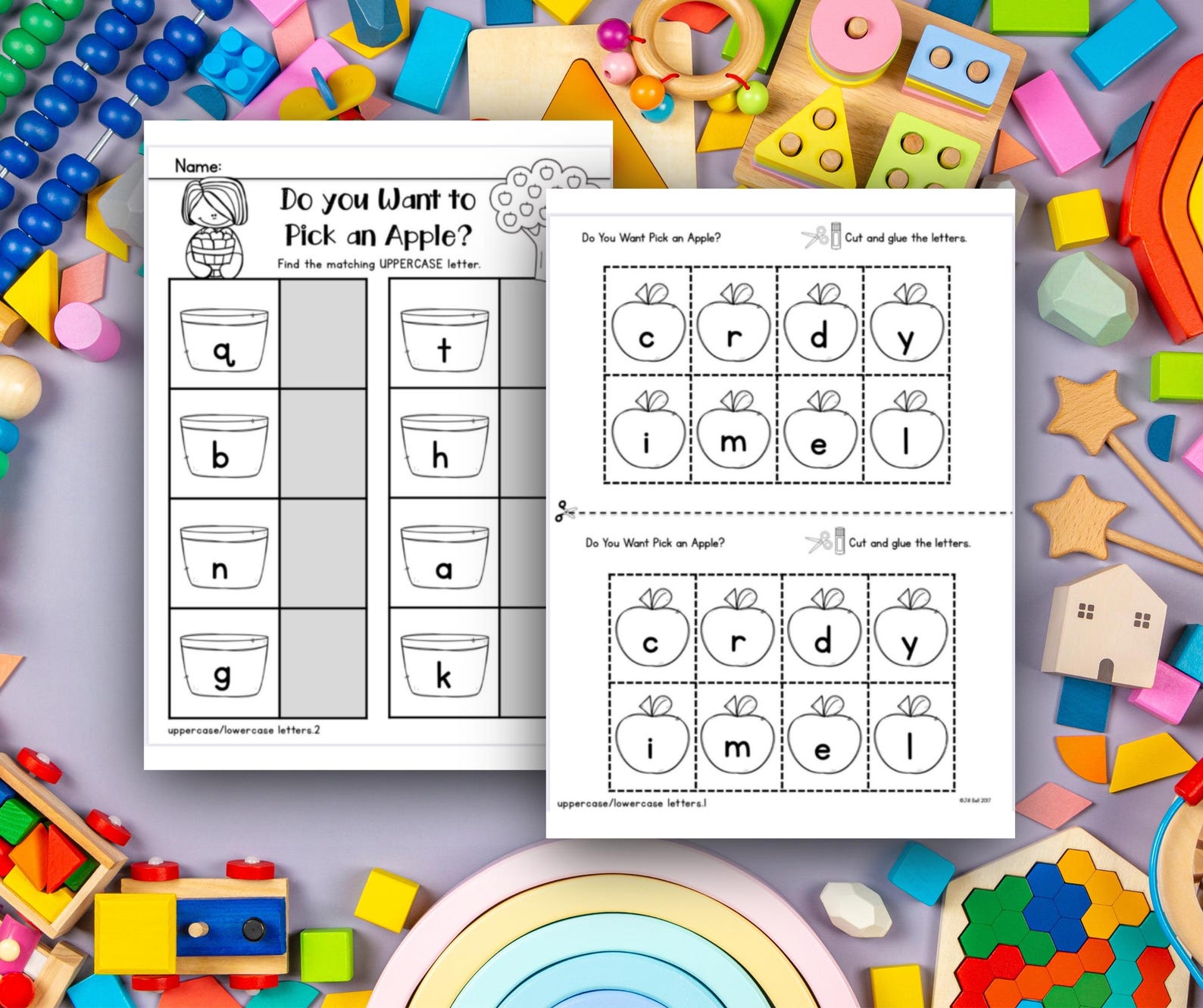 Alphabet Match up Printable Alphabets for Kids, Toddlers, Preschoolers ...