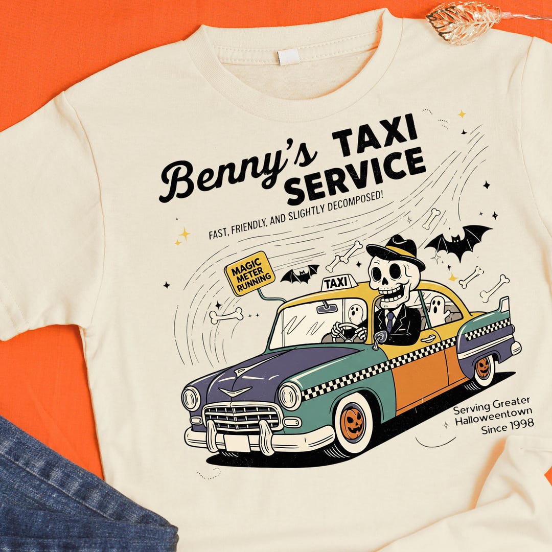 Halloweentown Benny’s Taxi Service Shirt, Retro 90s Disney Inspired ...
