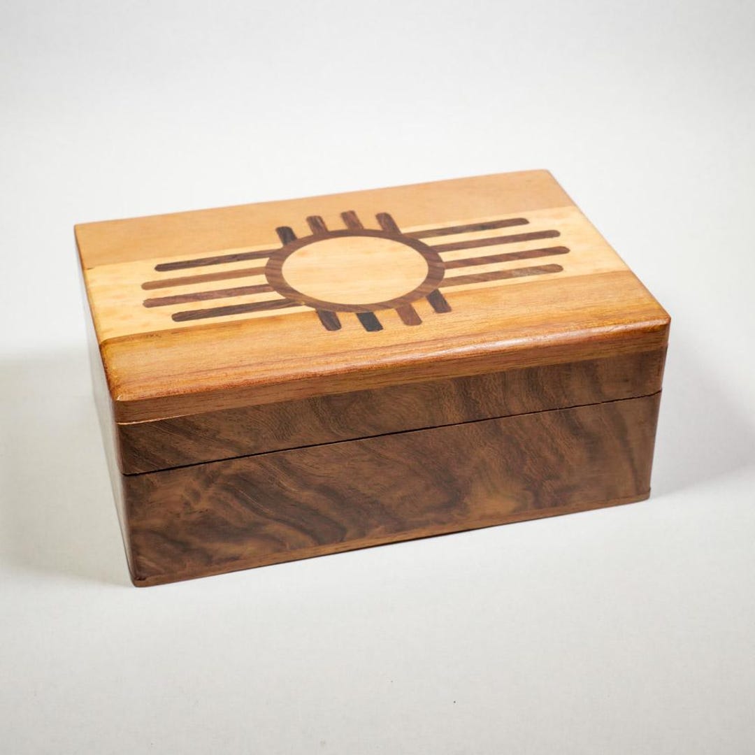 4" X 6" Zuni Sun Wooden Inlay Keepsake Box - Etsy