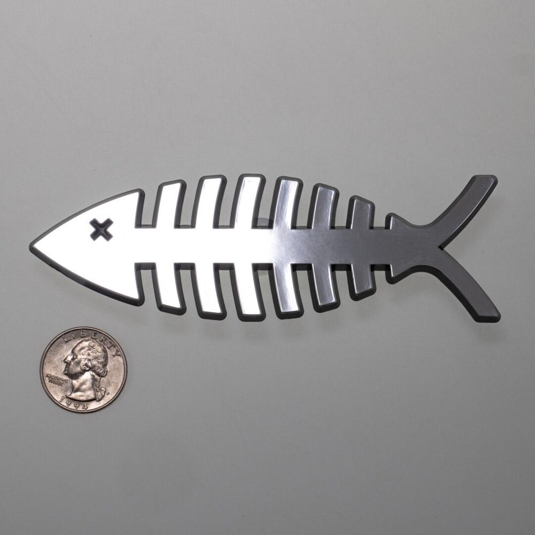 Dead Fish 3D Car Emblem, Chrome Finish ABS - Etsy