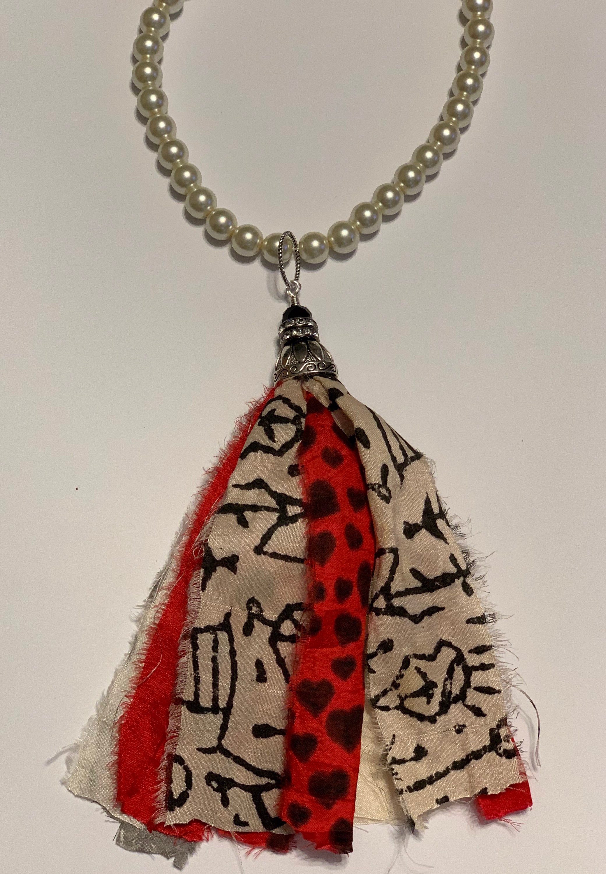 Tassel Sari Silk Fabric / Fleur de Lis / Interchangeable Tassel - Etsy.de