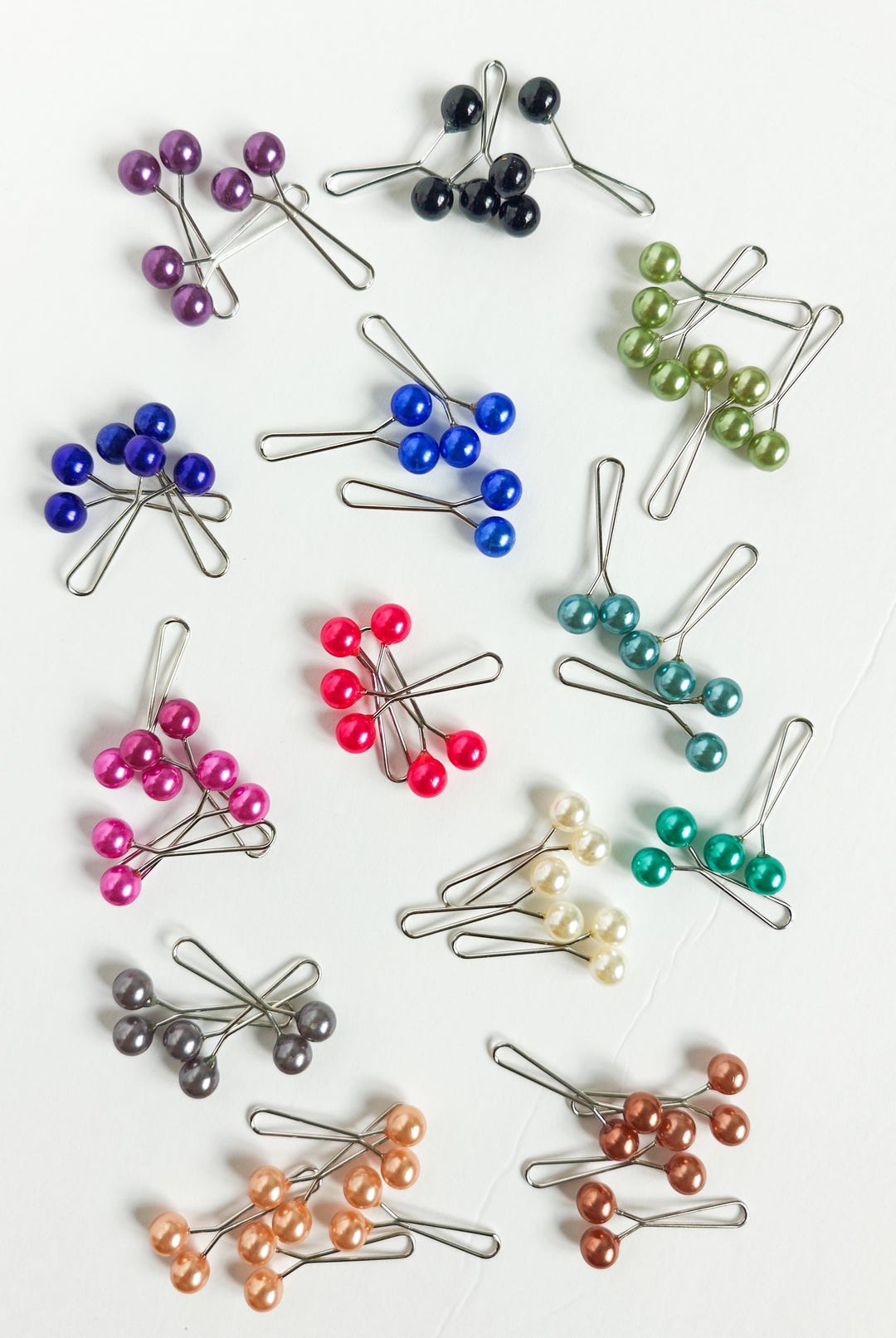 Hijab Pins, Grip Pins, Colorful Slide Pins Hijab Faux Pearl Pins Snag ...