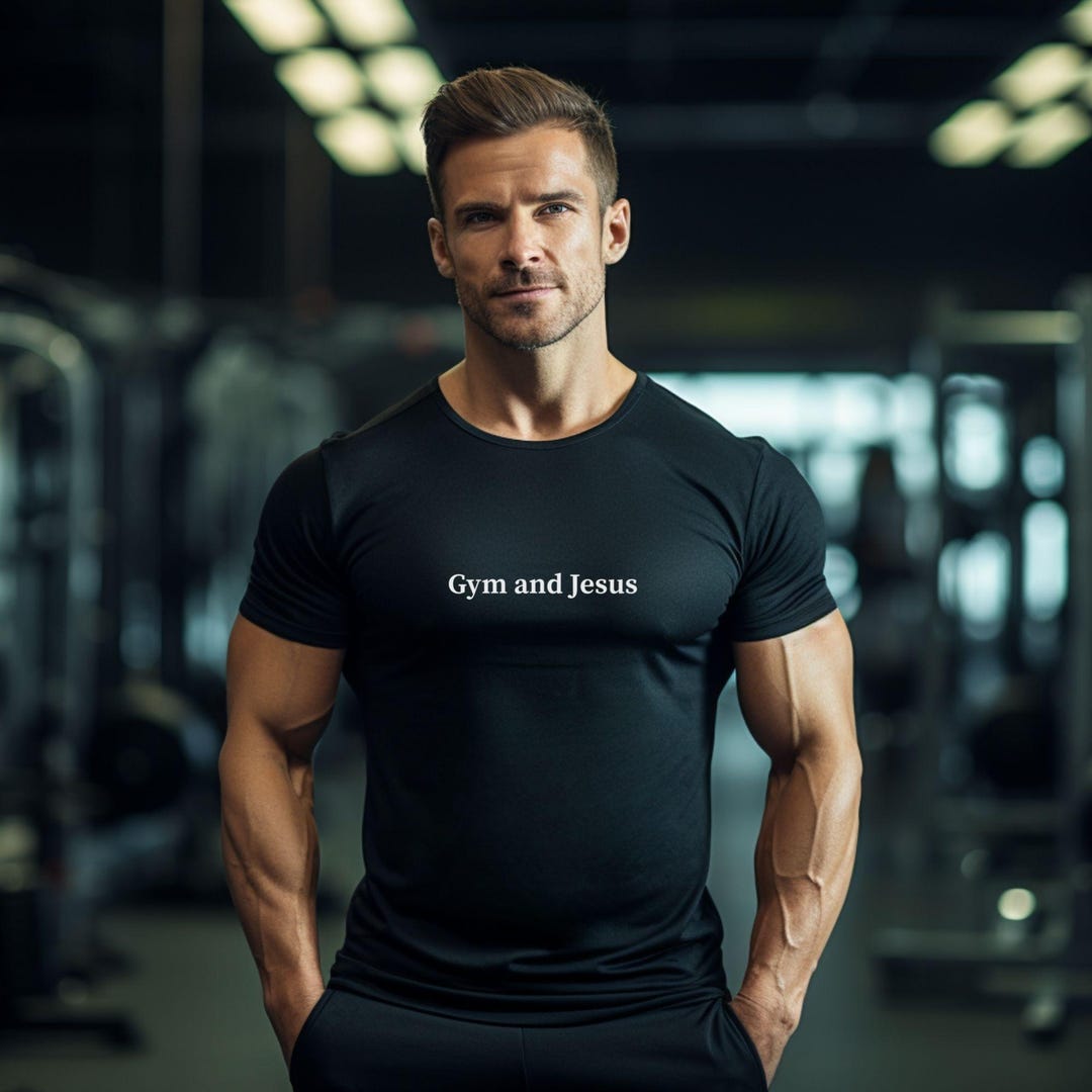 Gym and Jesus Shirt: Minimalist Christian Fitness Tee - Etsy
