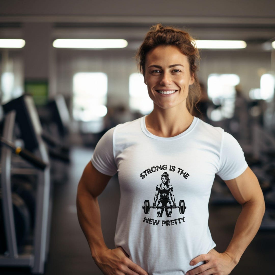 Empowering 'strong is the New Pretty' T-shirt: Weightlifting Gym Tee - Etsy