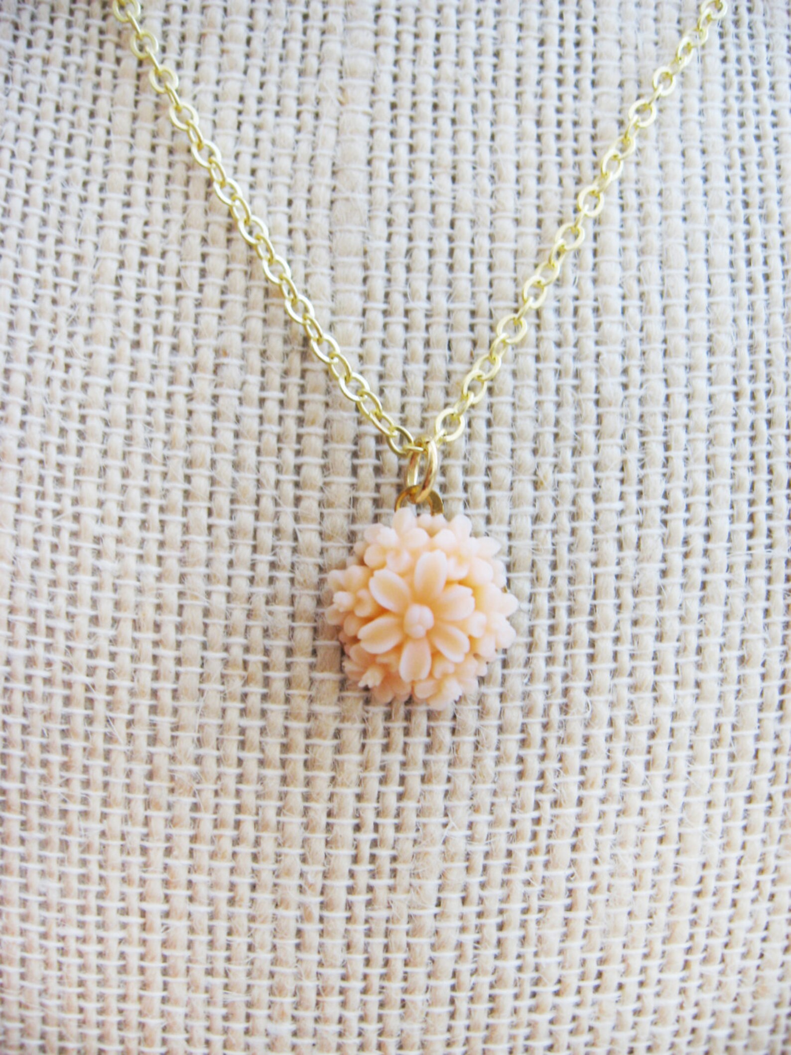 Light Pink Flowers Necklace - Etsy