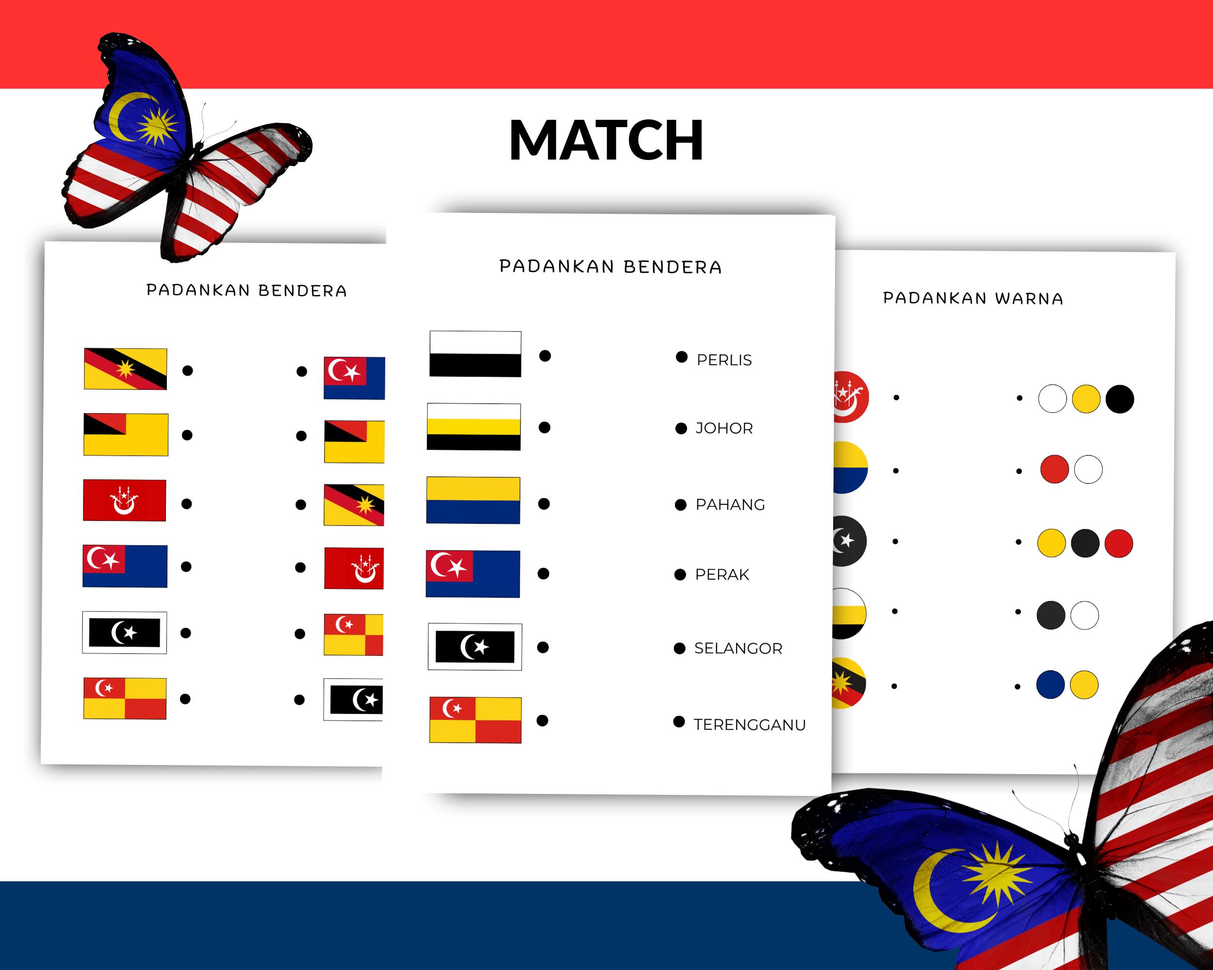 Printable Worksheet With Malaysia Merdeka Theme for Kindergarten and ...