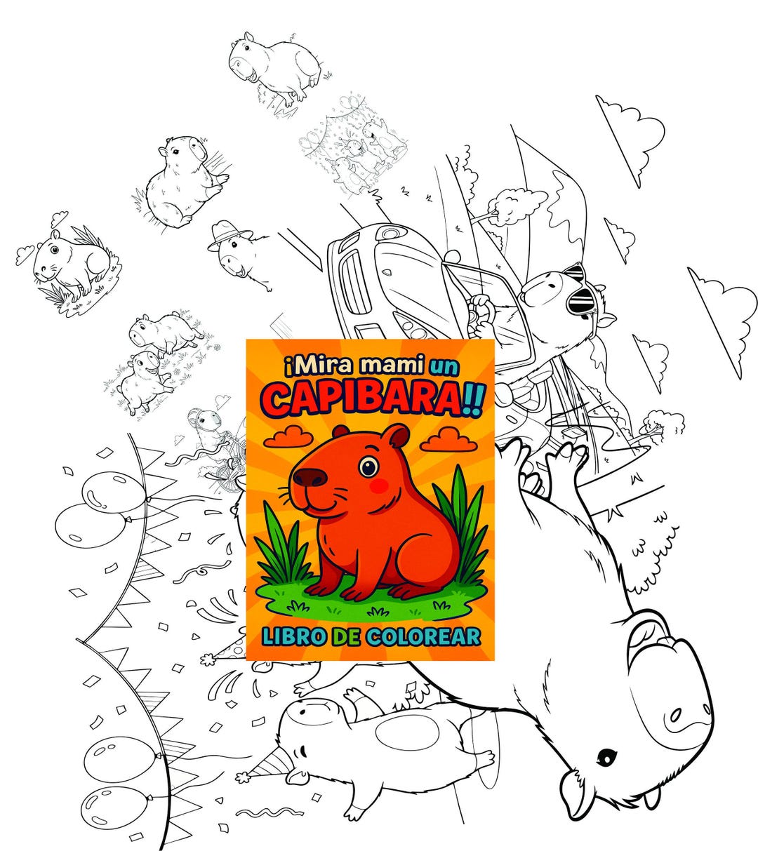 Coloring Book "capybaras" - Etsy