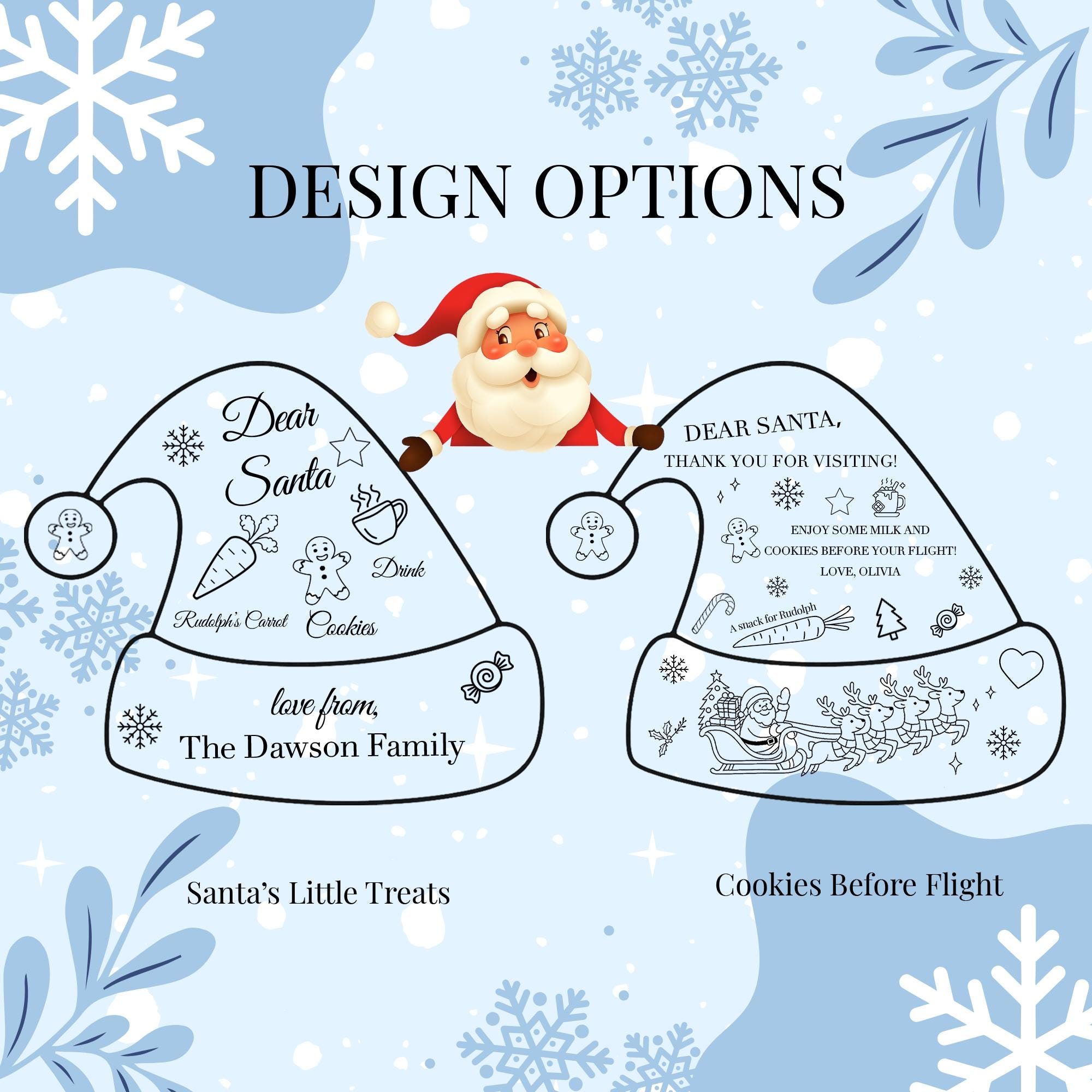 Hat-shaped Wooden Treat Board: Personalized Santa Hat Tray for Cookies ...