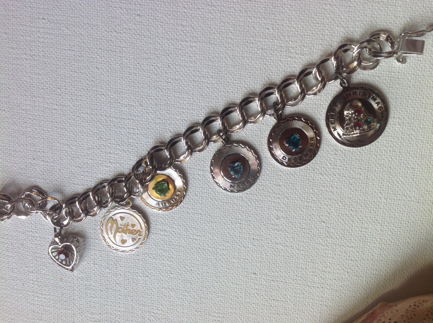 Sterling silvercharm braclet VJSE | Etsy