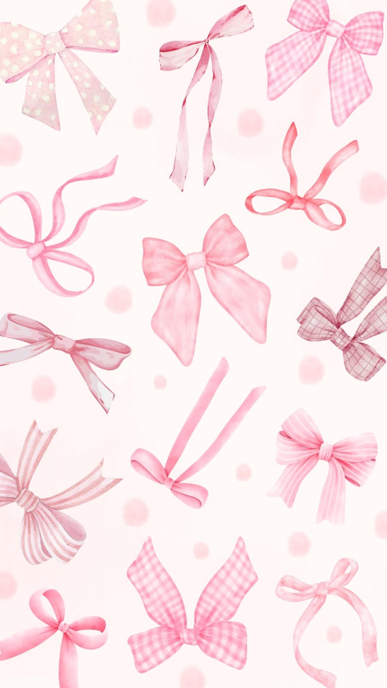 Pink Bow Wallpaper - Etsy