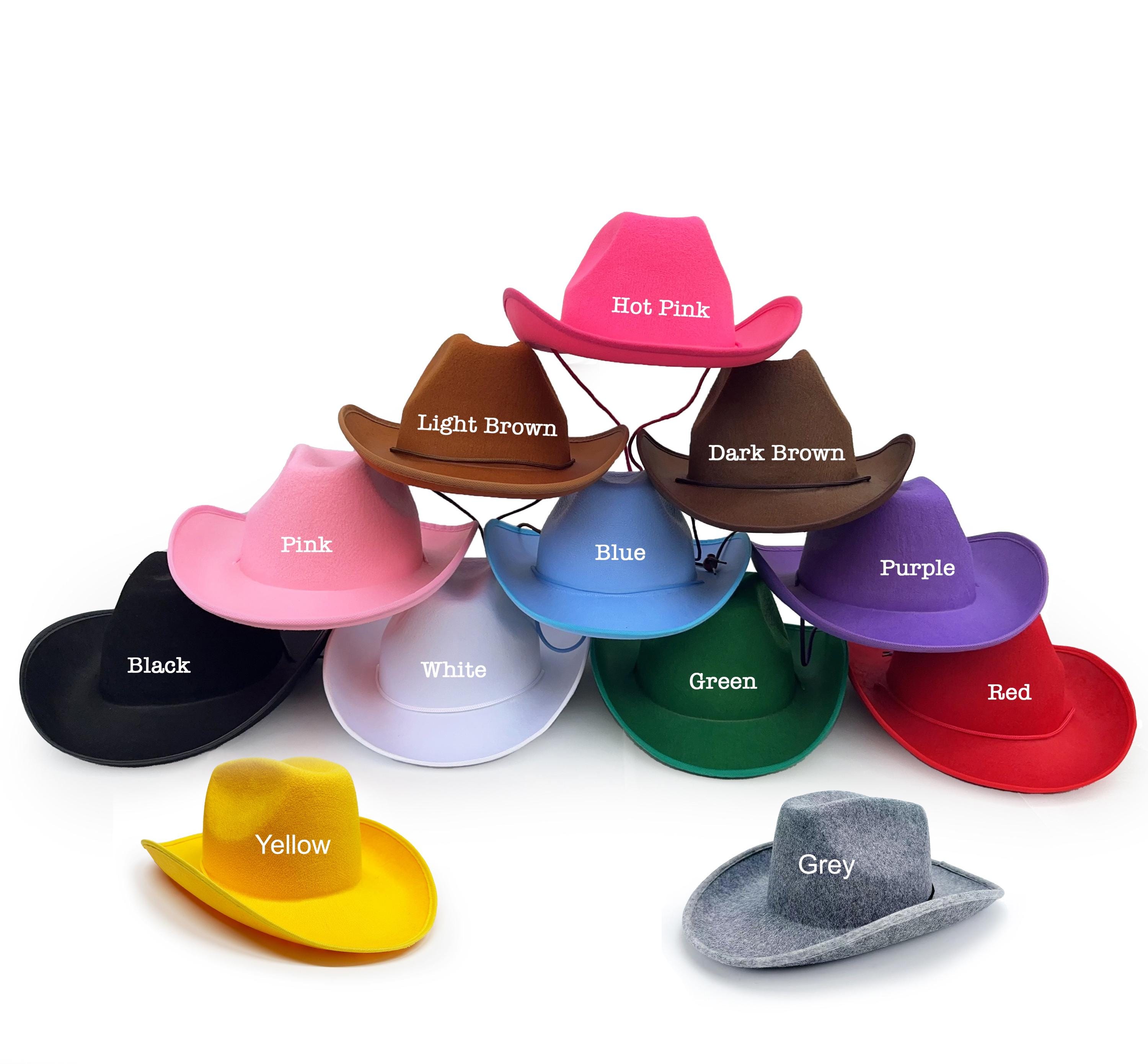 Colorful Felt Cowboy Hat | 12 Colors | Party Cowgirl Hat for ...