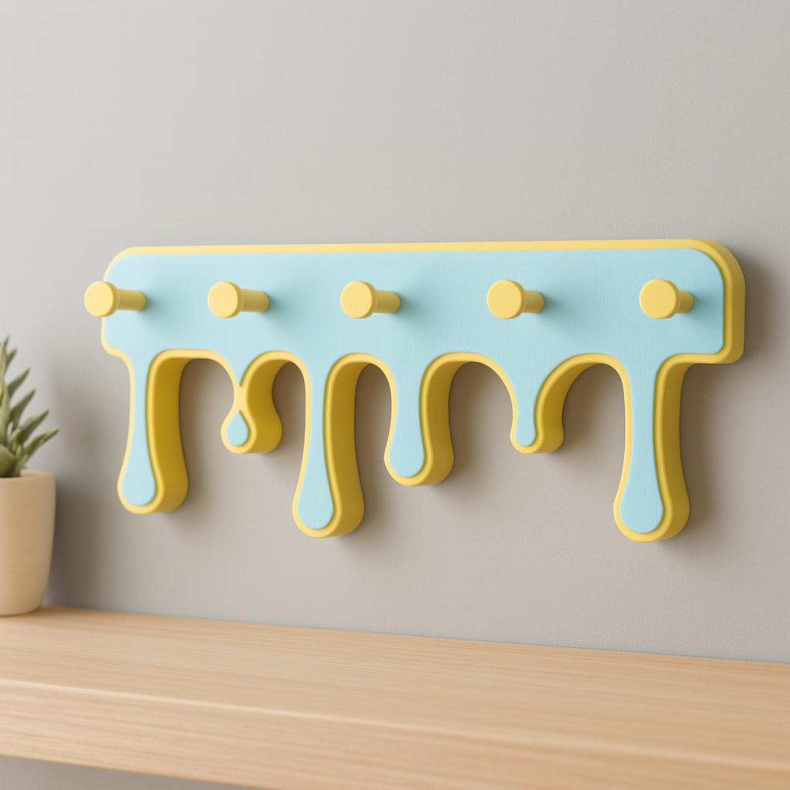 Drip Key Holder – Colorful Wall Mounted Accessory Organizer - Etsy