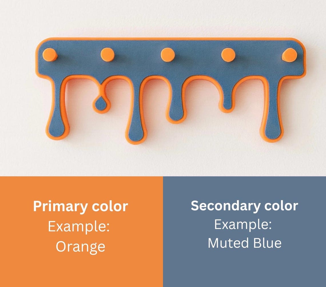 Customizable Drip Wall Mounted Key Holder – Minimalist Colorful Design ...