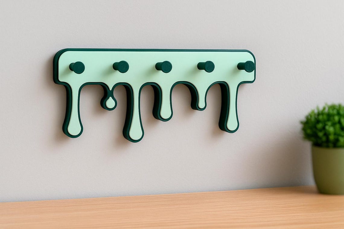 Customizable Drip Key Holder – Colorful Wall Mounted Organizer - Etsy