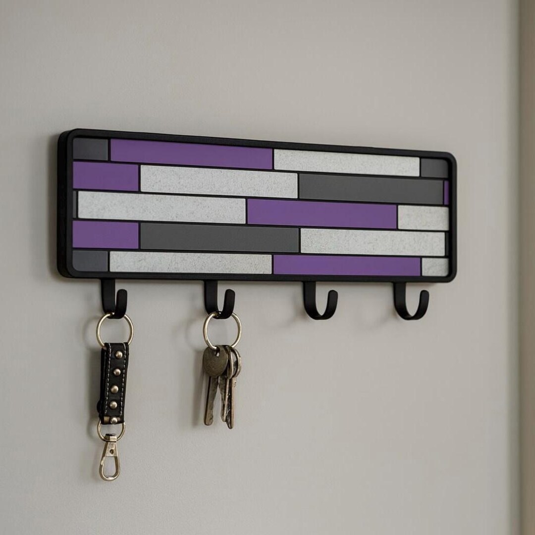 Modern Mosaic Key Holder: Wall Mounted Entryway Organizer - Etsy