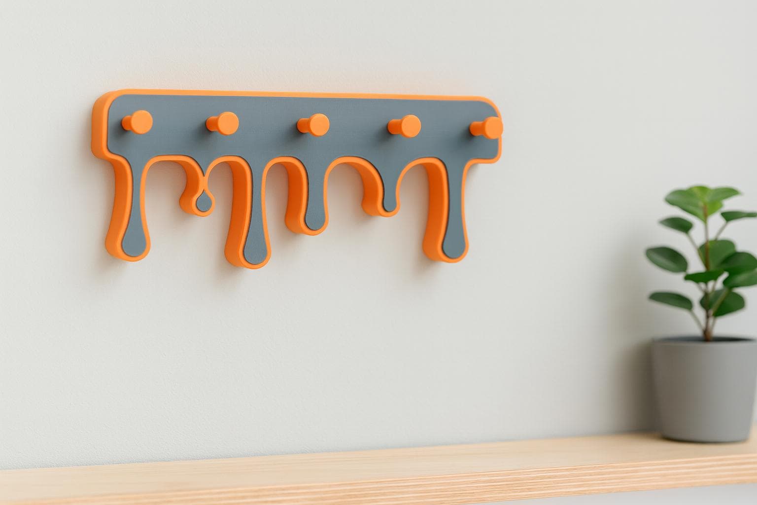 Customizable Drip Wall Mounted Key Holder – Minimalist Colorful Design ...
