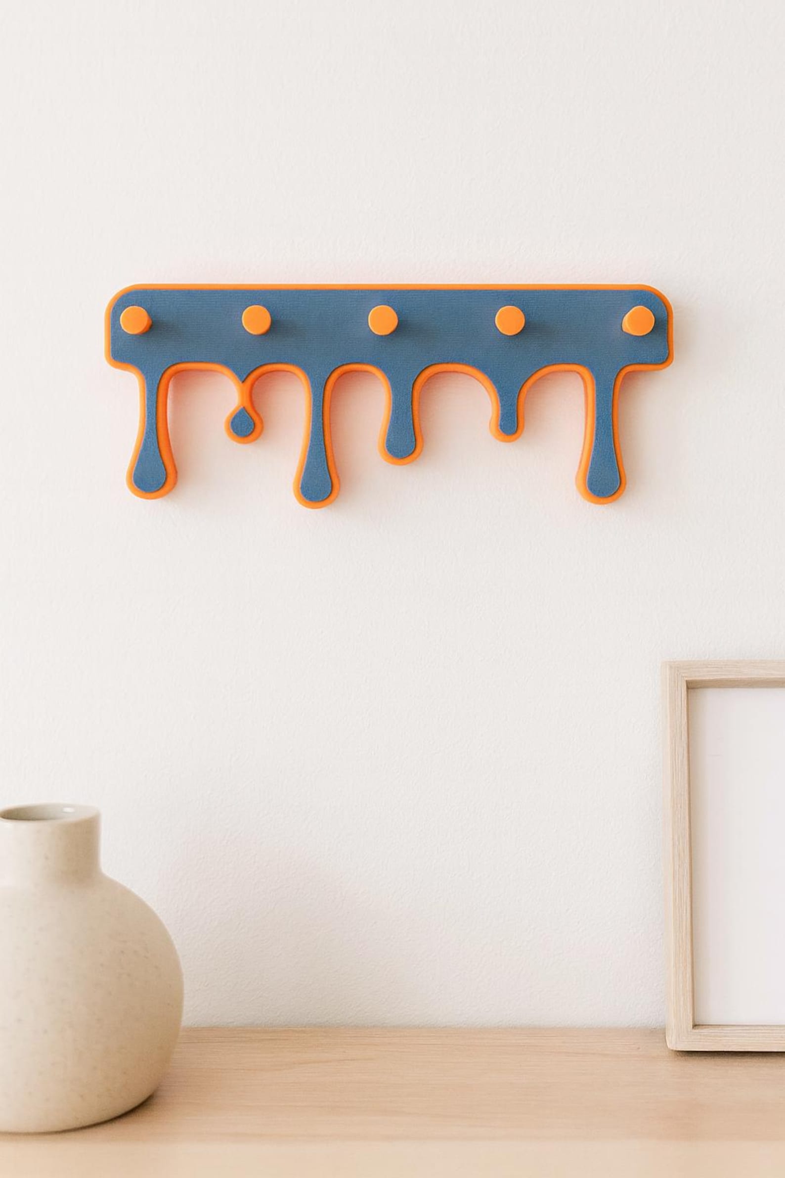 Customizable Drip Wall Mounted Key Holder – Minimalist Colorful Design ...