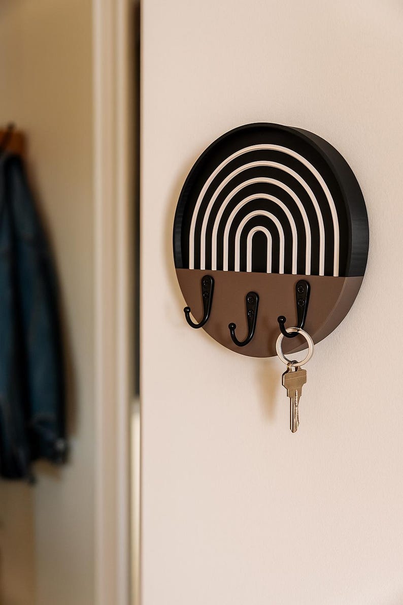 Modern Scandinavian Wall Key Holder – Minimalist Unique Key Hanger ...