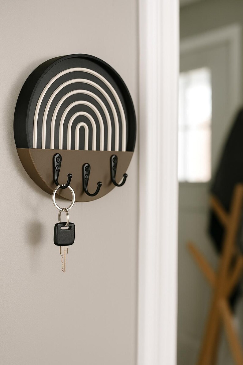 Modern Scandinavian Wall Key Holder – Minimalist Unique Key Hanger ...