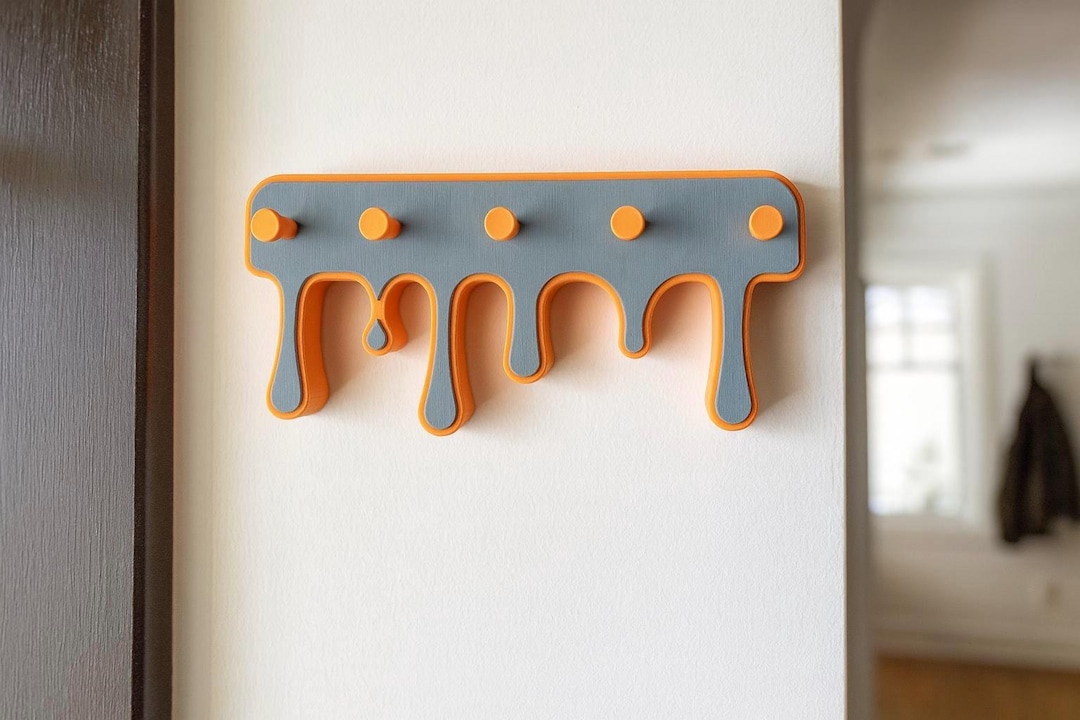 Customizable Drip Wall Mounted Key Holder – Minimalist Colorful Design ...