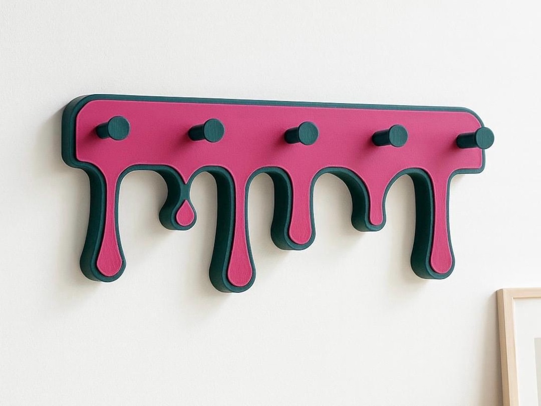 Drip Key Holder – Modern Wall Mounted Rack, Colorful Design - Etsy