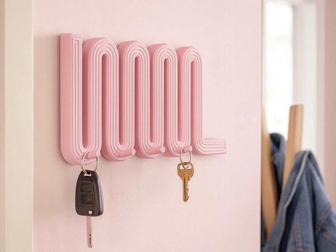 Modern Wall Key & Accessory Holder – Minimalist Wavy Design - Etsy