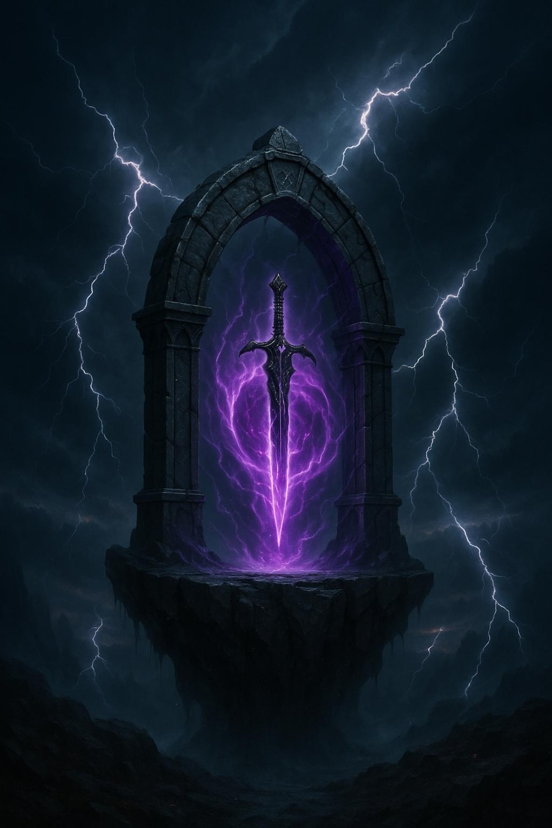 Dark Fantasy Relics Digital Wallpaper Set | Swords Thrones Runes ...
