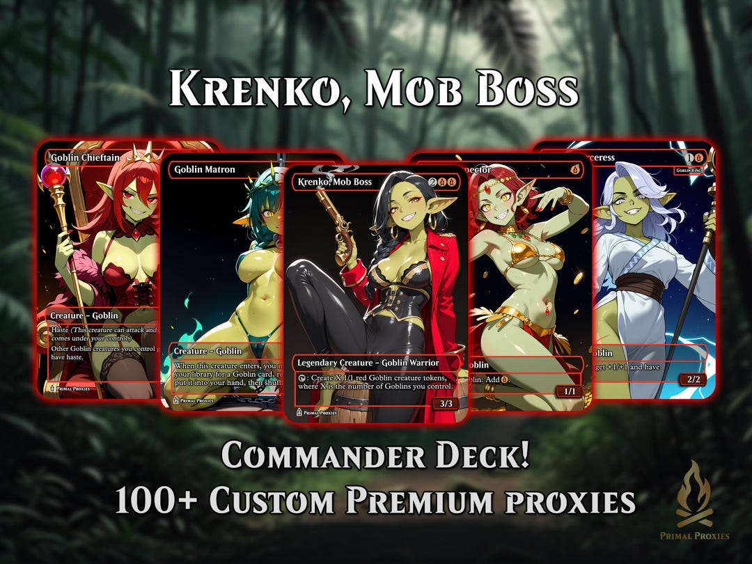 Krenko, Mob Boss Complete Commander Deck - Goblin Theme EDH High Quality MTG Proxy - Etsy UK