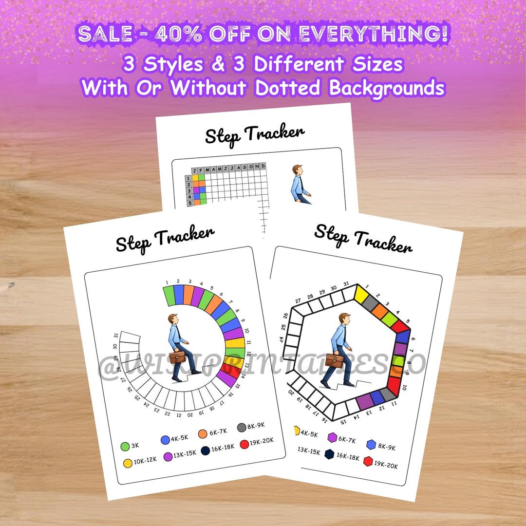 Step Tracker Printable for Fitness Enthusiasts as 30 Day Challenge ...