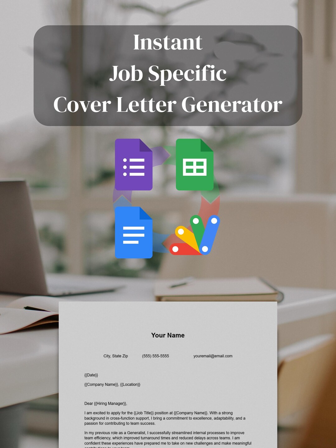 Automated Cover Letter Generator Template (google Docs + Google Form ...