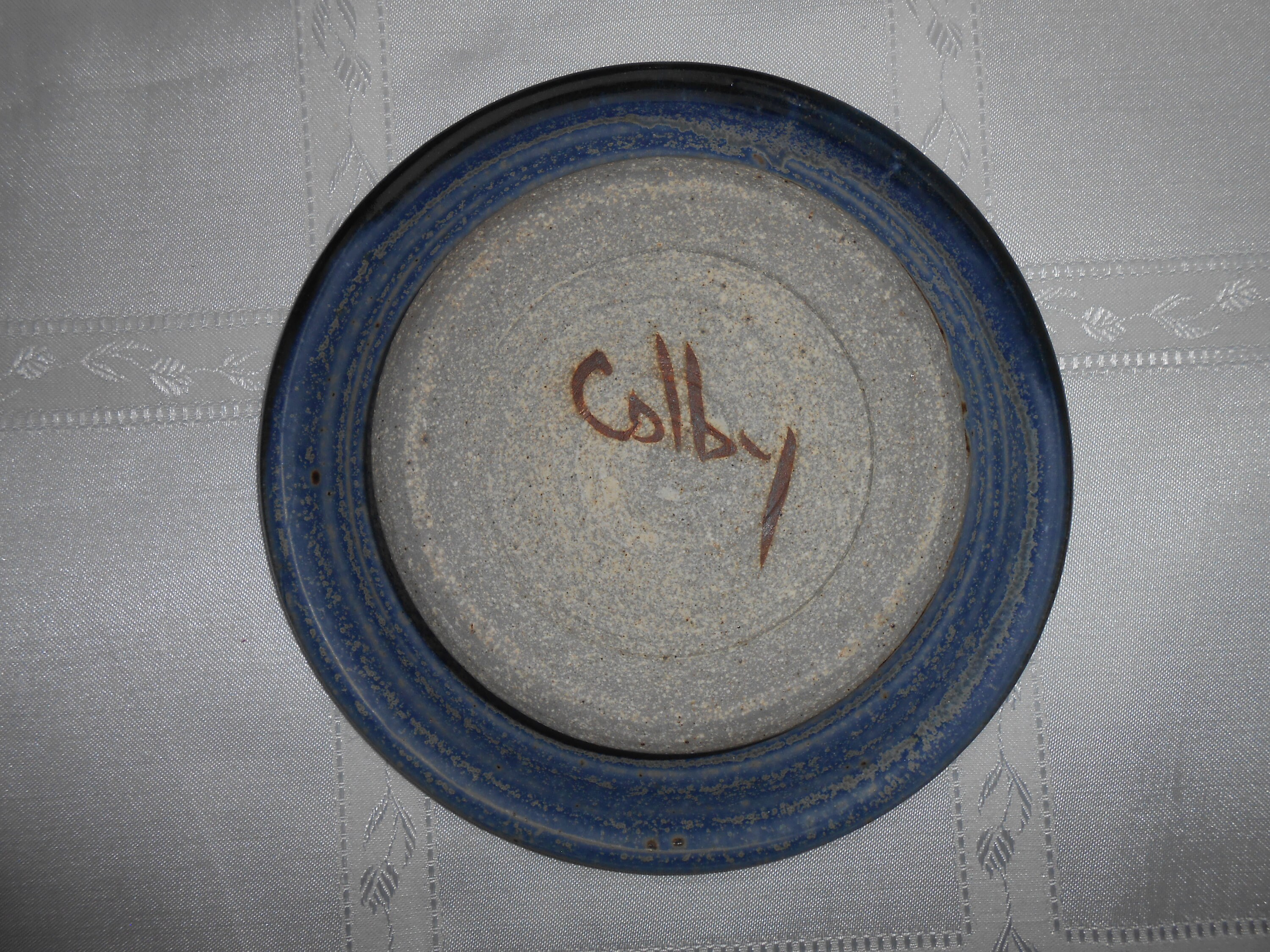 Vintage Colby Pottery Decorative Plate Trinket Dish Gray Blue Glazed - Etsy