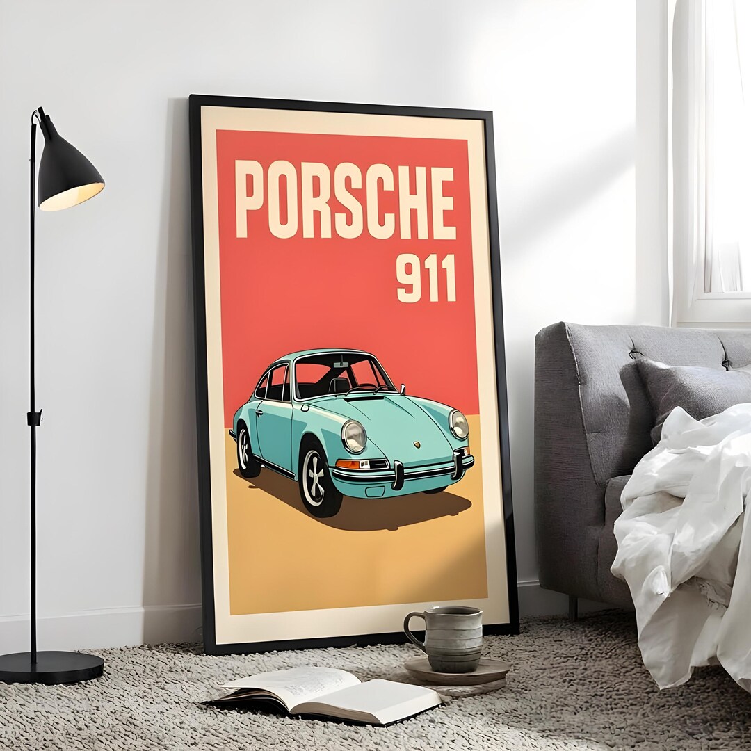 Set of 3 Vintage Porsche 911 Posters – Retro Car Wall Art, Classic Auto ...
