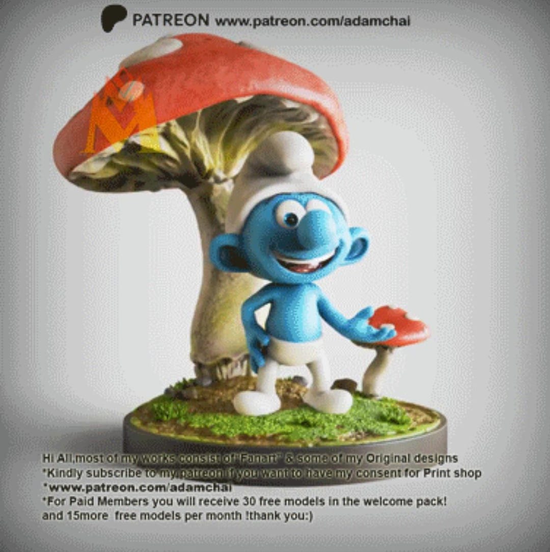 Smurf Diorama From the Smurfs High Quality 12K Resin Printed, Painted ...