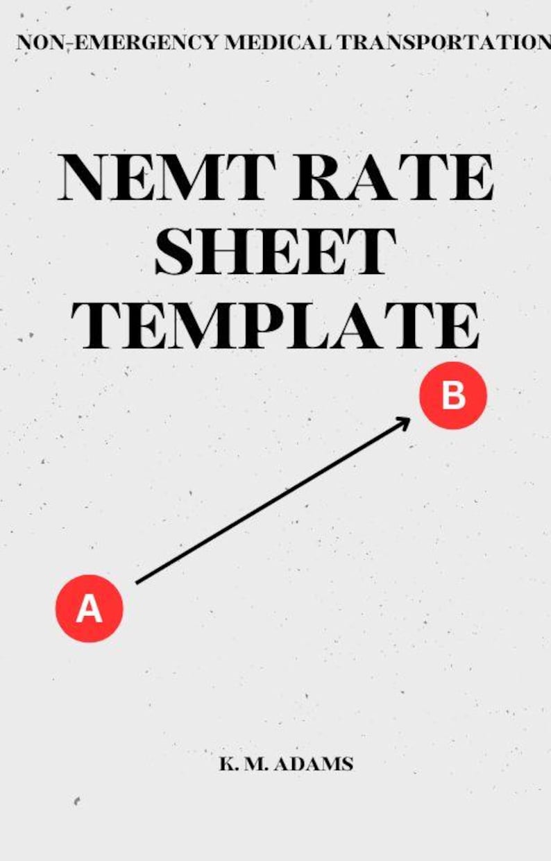 Non-emergency Medical Transportation (NEMT) Rate Sheet Template - Etsy