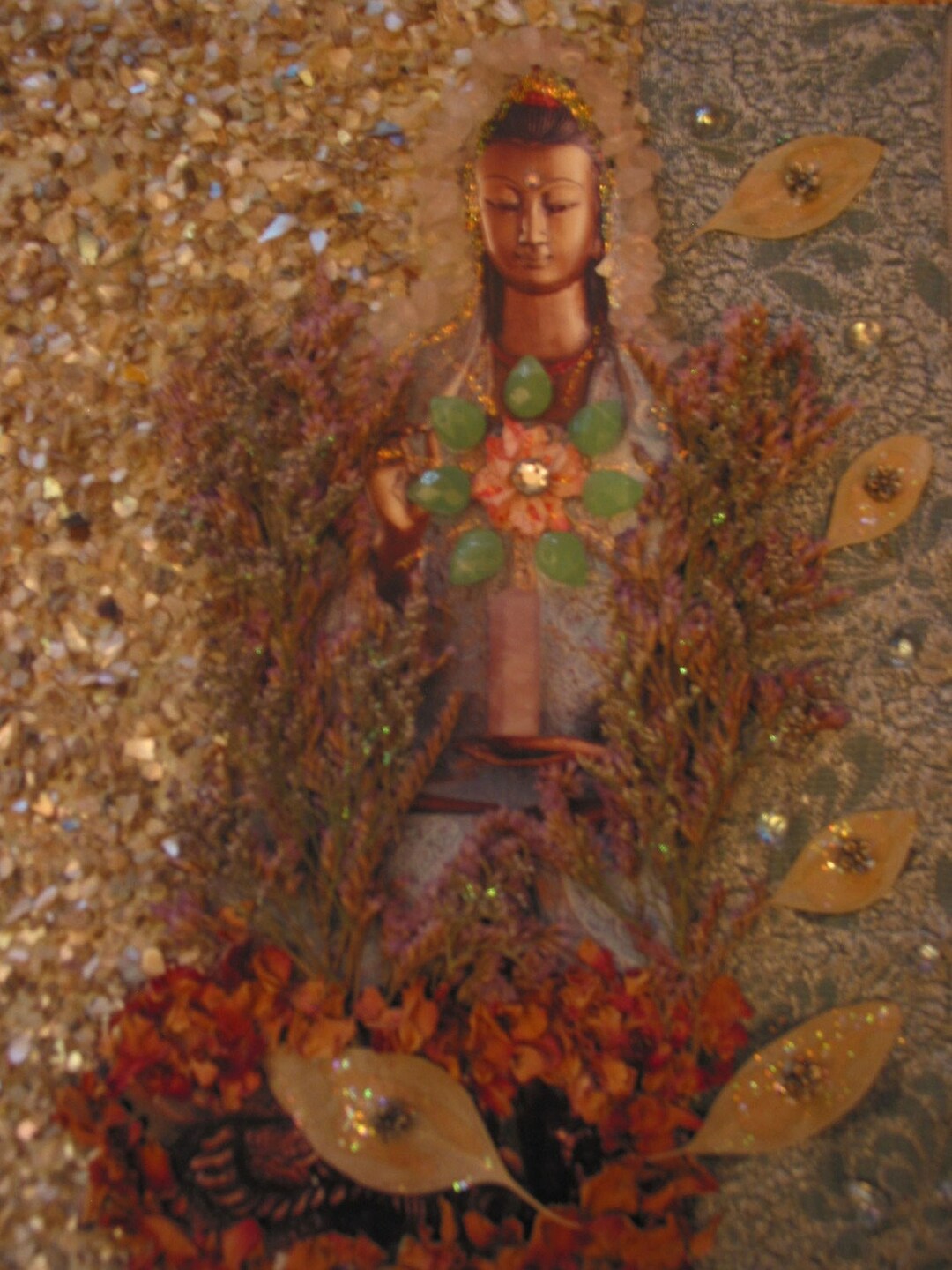 Kwan Yin Altar Art - Mixed Media Collage -OOAK Framed Original Artwork ...