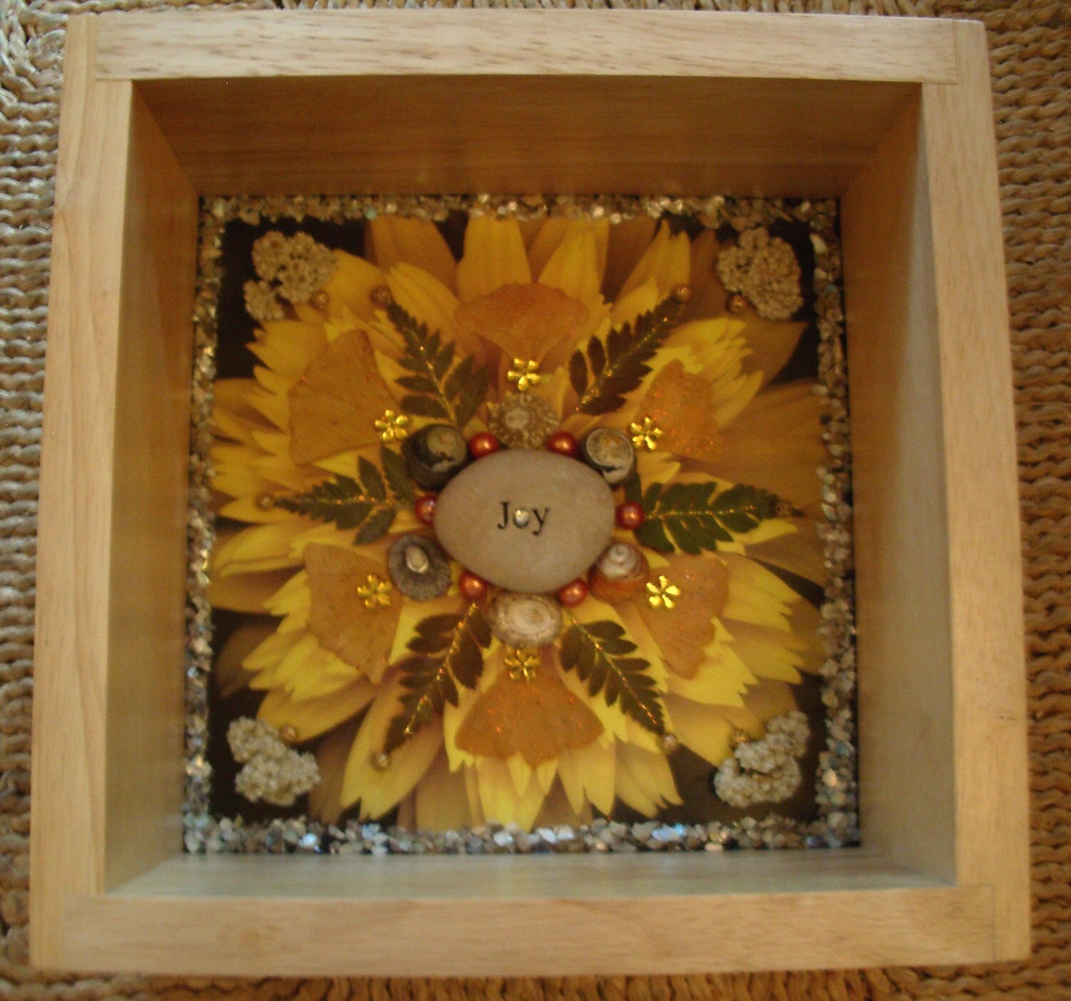 Joy Mandala- Mixed Media Nature Collage- OOAK Framed Original Artwork ...