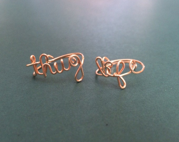 Thug Life Ring Sets - Etsy