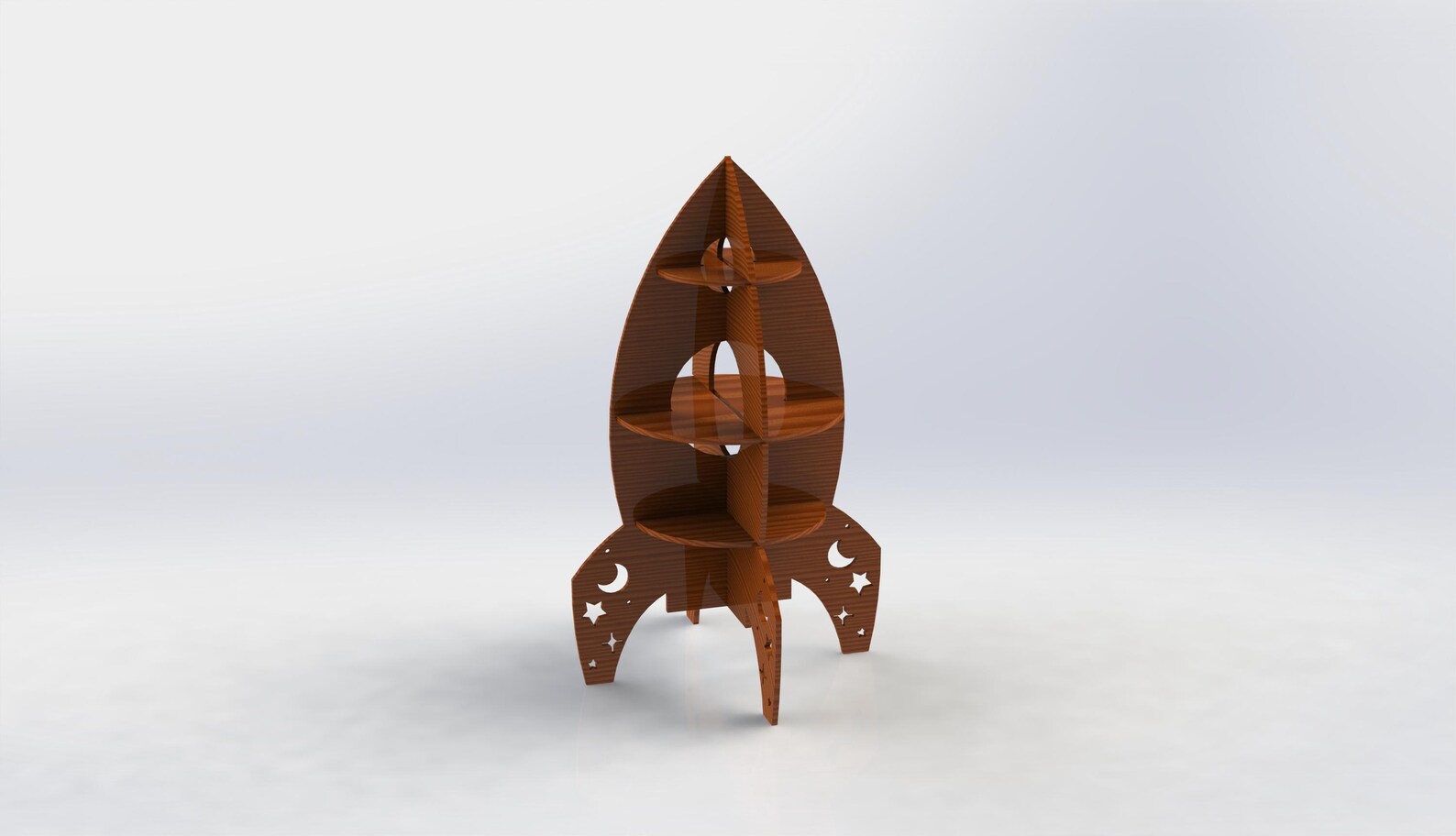 Rocket Shelf DXF File for Laser Cutting | Kids Room Wooden Display ...