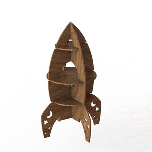 Rocket Shelf DXF File for Laser Cutting | Kids Room Wooden Display ...