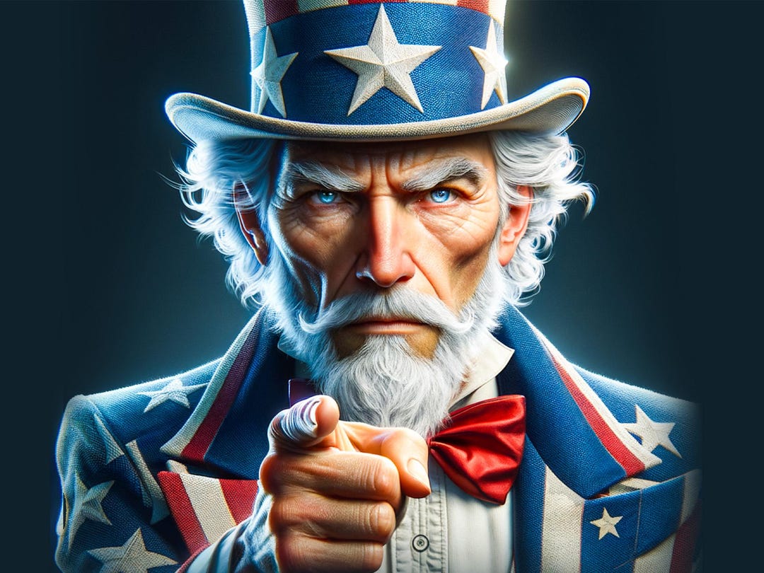 Uncle Sam Printable Poster | American Patriotic Wall Art | Digital ...