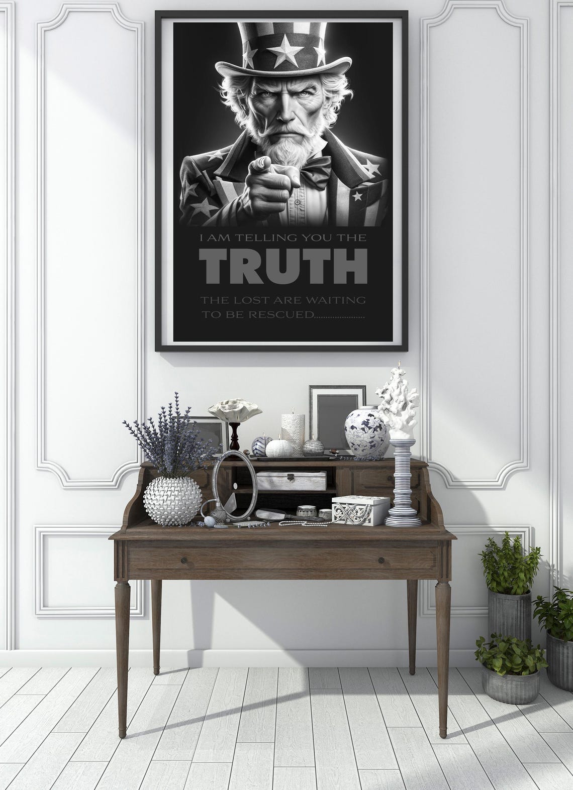 Uncle Sam Printable Poster | American Patriotic Wall Art | Digital ...