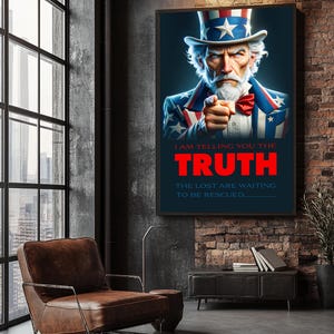 Uncle Sam Printable Poster | American Patriotic Wall Art | Digital ...